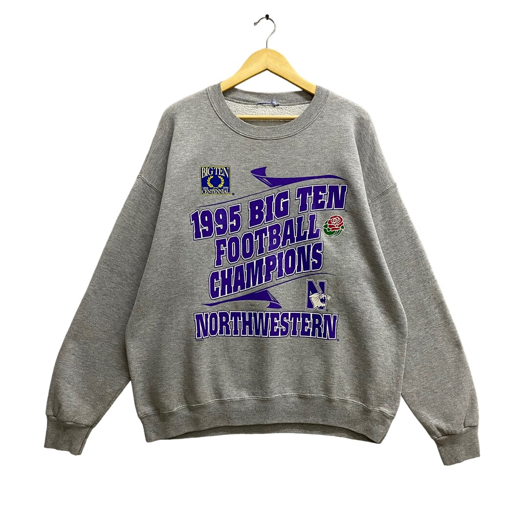 Vintage 90s Northwestern Wildcats Grey Sweatshirt XL Nutmeg Wildcats ...