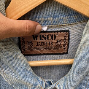 Vintage 90s Wisco Light Blue Jacke Size Xlarge Wisco Trucker Button ...