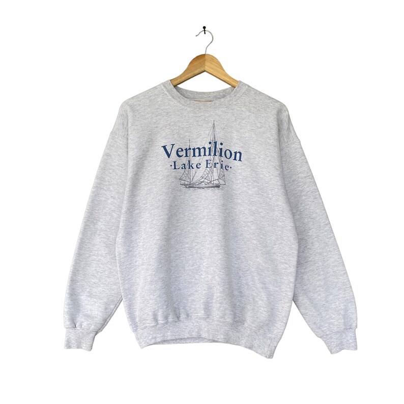 Vintage Vermilion Lake Eric Grey Sweatshirt Size Medium Vermilion Lake ...