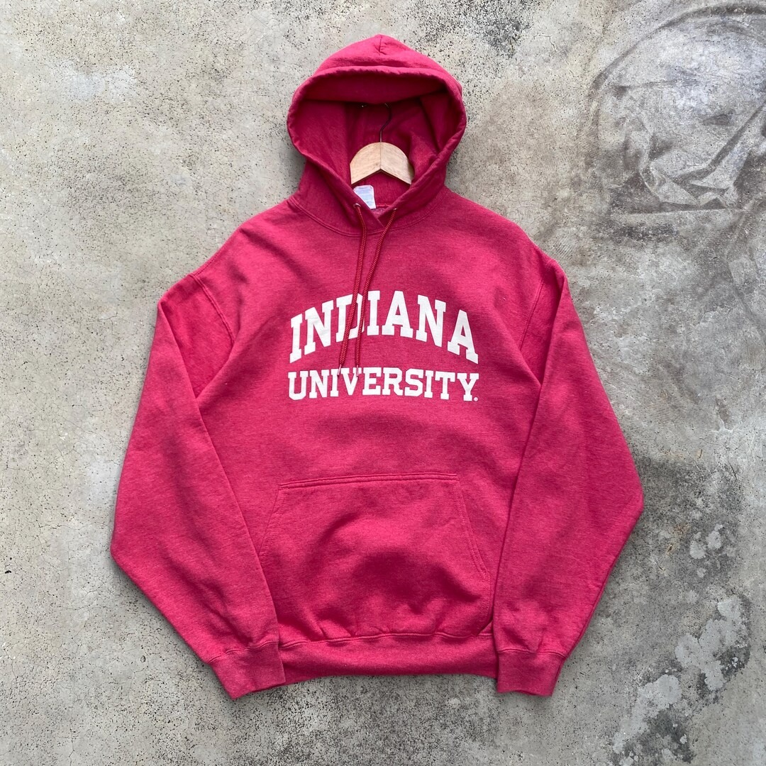 Vintage Indiana University Hoodie Red IU College Pullover Retro ...