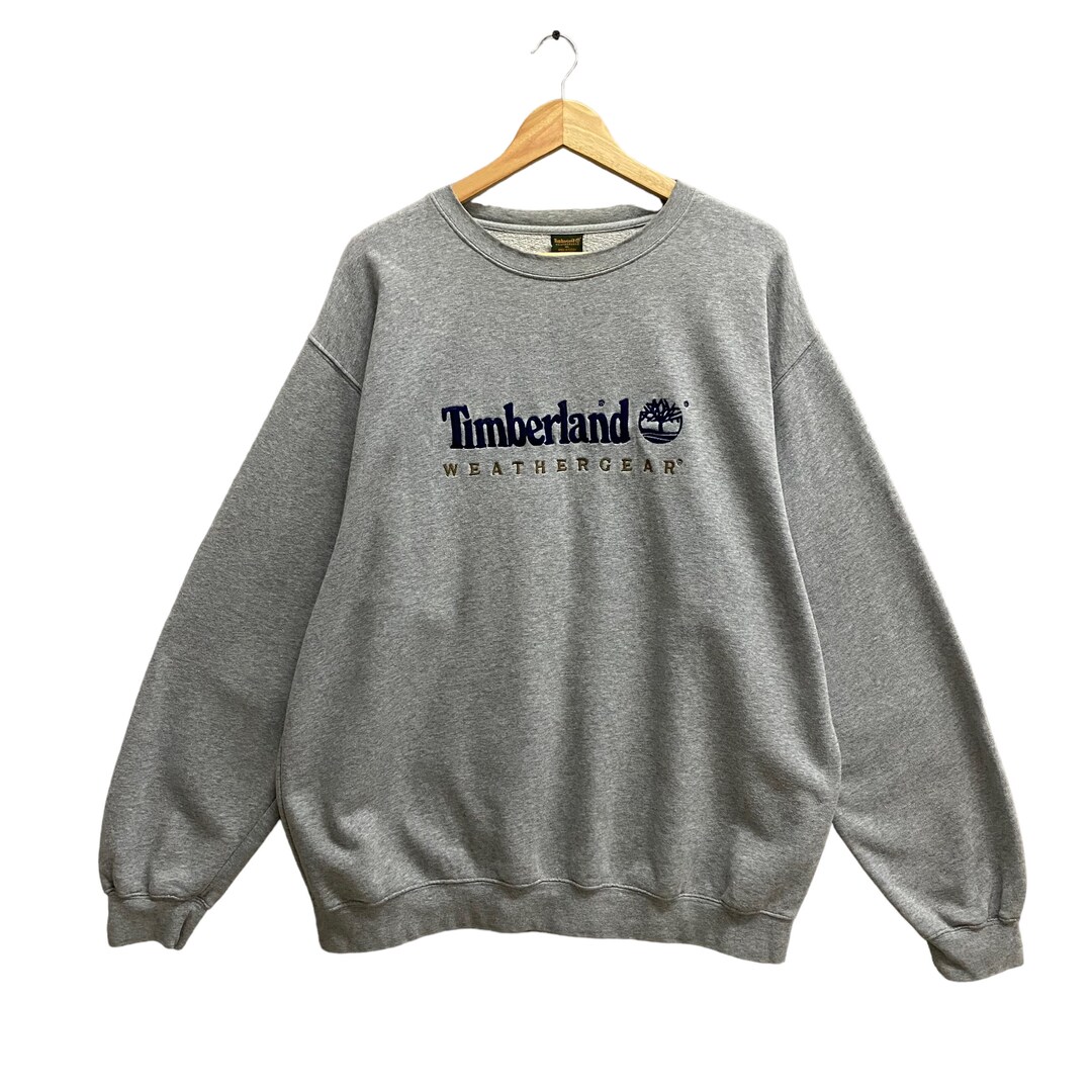 Vintage Timberland Weather Gear Soft Grey Sweatshirt Xlarge Timberland ...