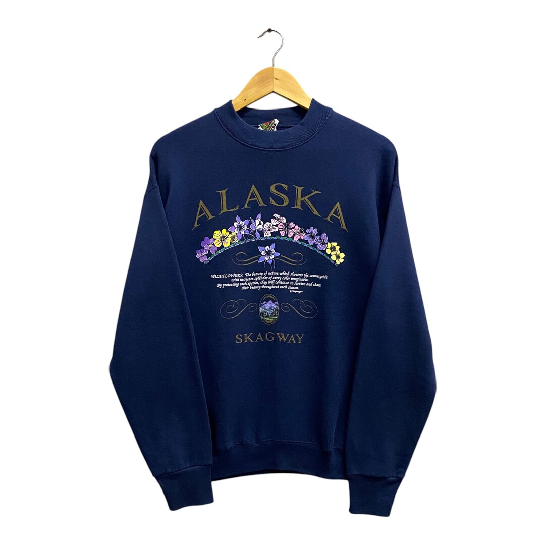 Vintage Alaska Skagway Sweatshirt MEDIUM Alaska Crewneck Alaska Sweater ...
