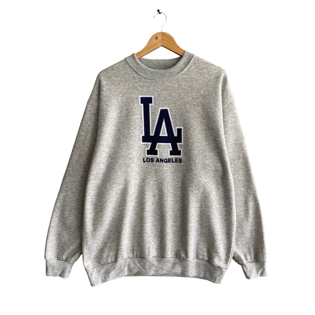 Vintage Dodgers LA Grey Sweatshirt Size Xlarge Dodgers Crewneck Dodgers ...
