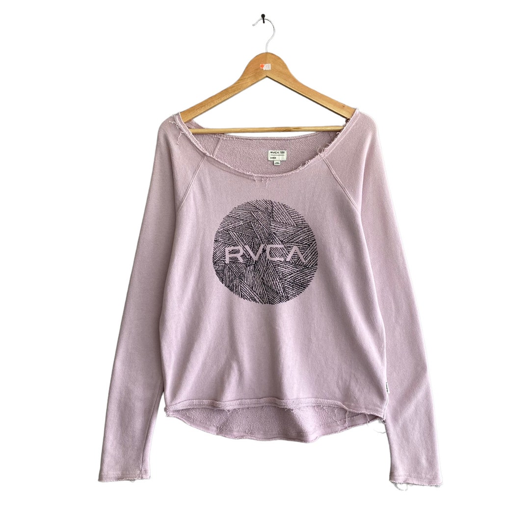 Vintage Rvca Pink Sweatshirt Women Size Large RVCA Crewneck RVCA ...