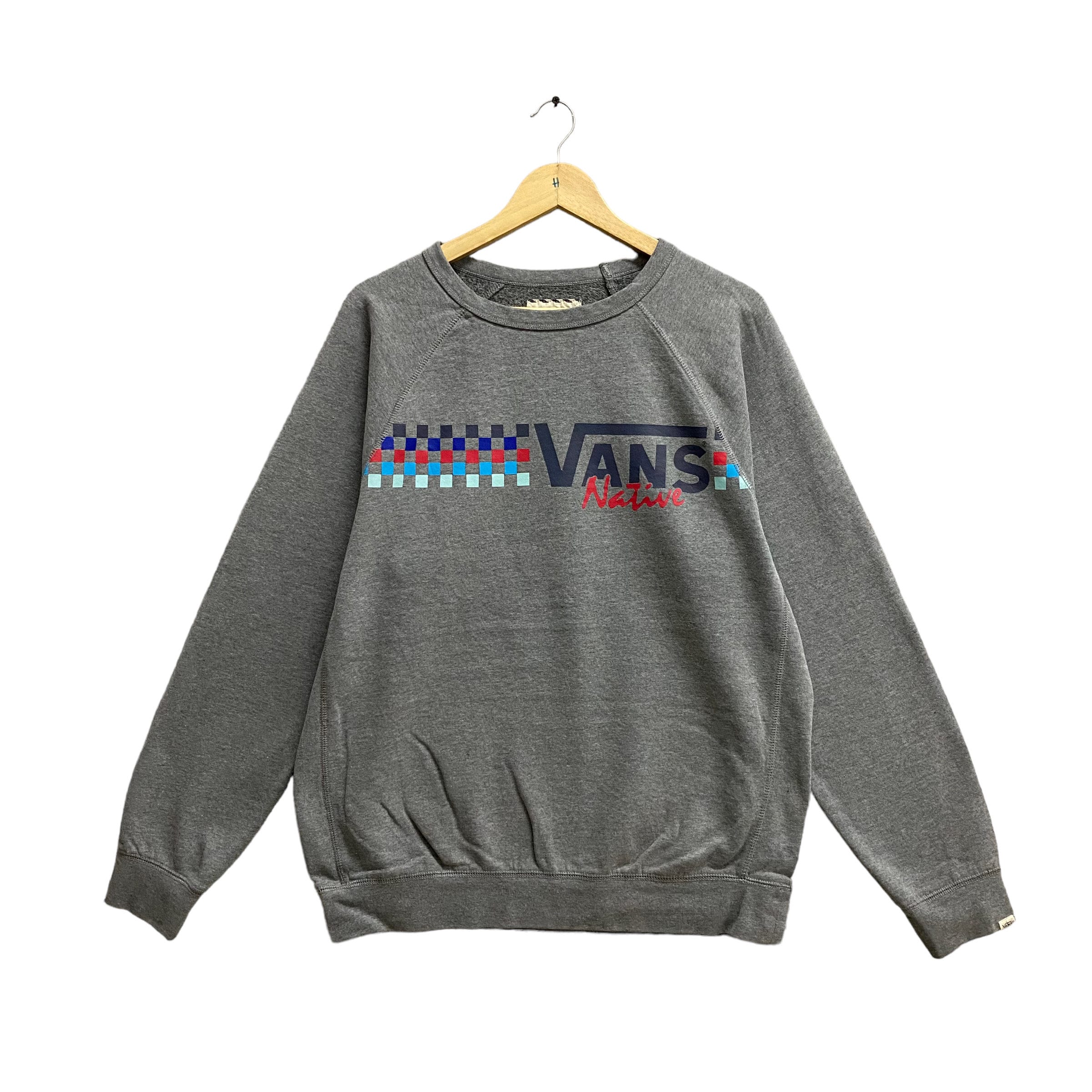 Vintage Vans of the Wall Grey Sweatshirt Xlarge Vans Crewneck Vans of ...