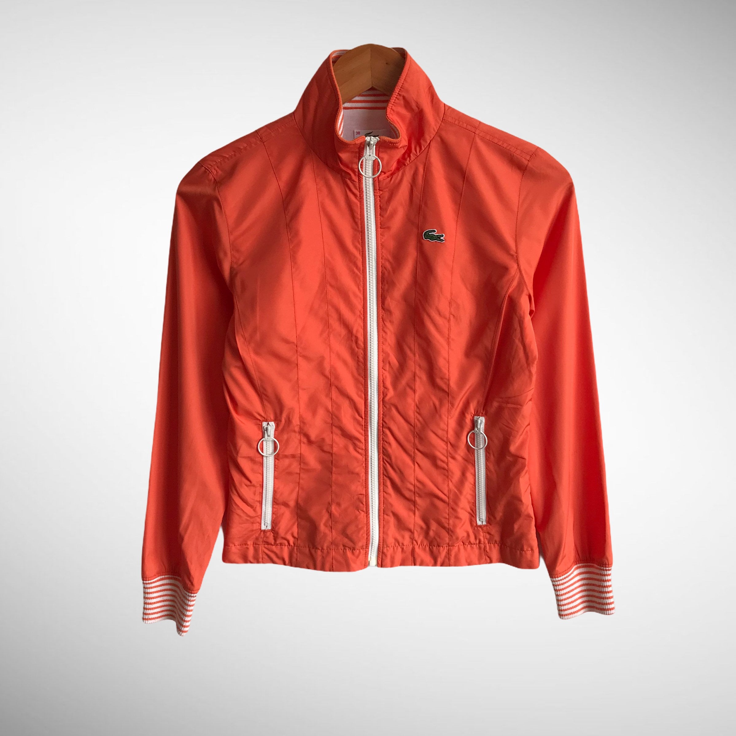 Vintage 00s Lacoste Sport Orange Windbreaker Kids Size Small Vintage 00s Lacoste Sport Orange Windbreaker Kids Size Small