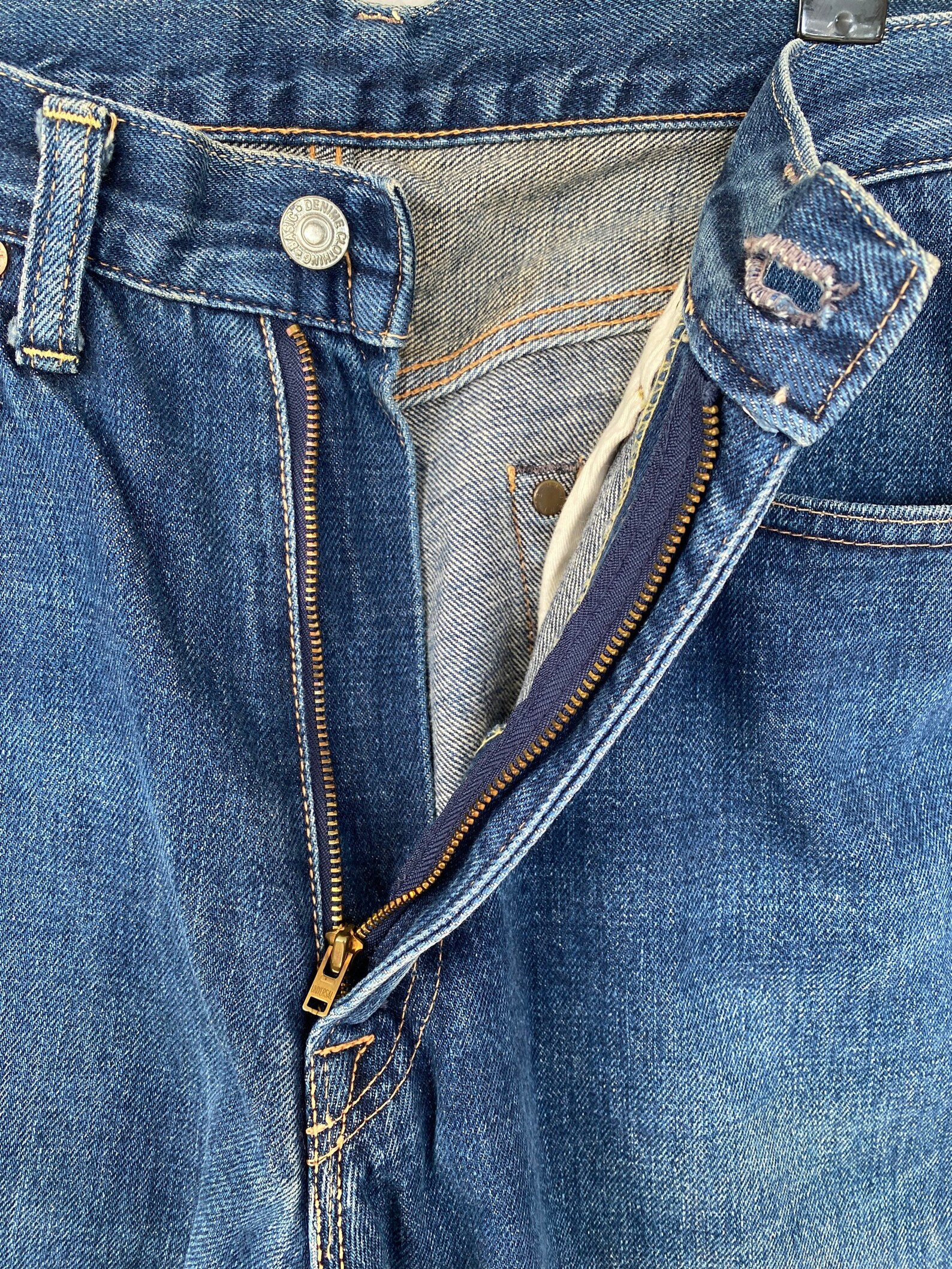 Vintage Japanese Brand Denime Blue Faded Jeans Selvedge Vintage Denim ...