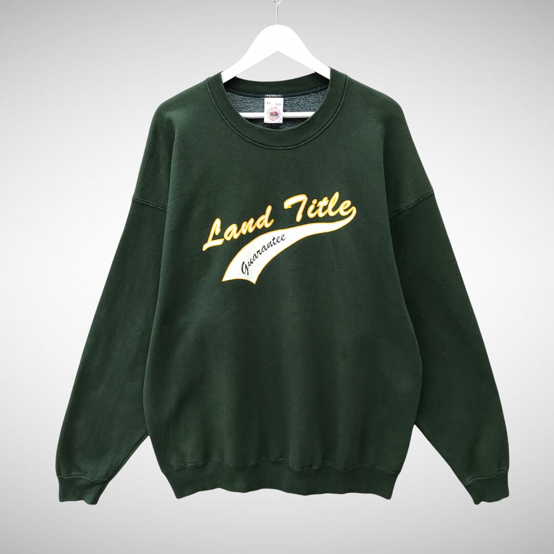 Vintage Land Title Guarantee Company Green Sweatshirt Size Xxlarge Land ...