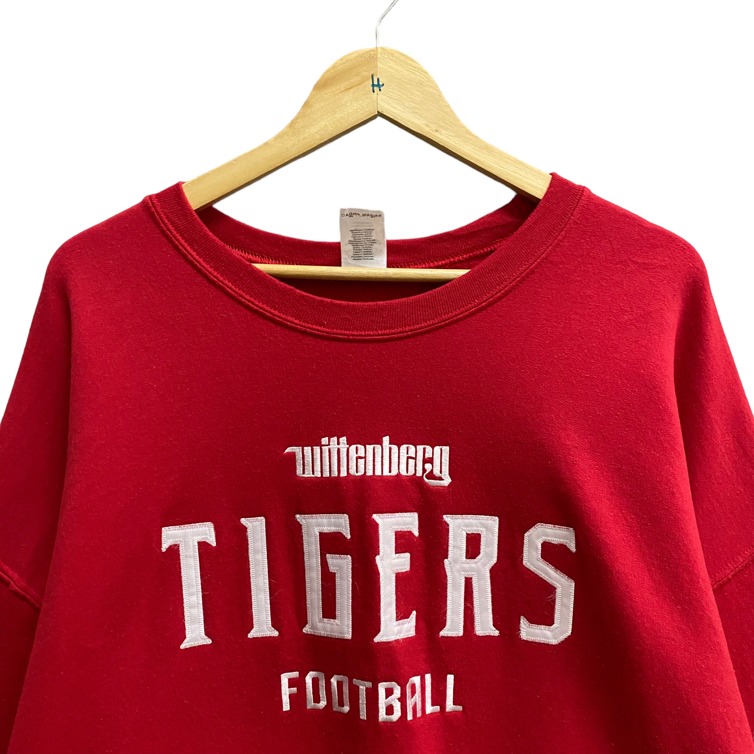 Vintage Wittenberg Tigers Football Embroidered Spellout Logo Crewneck ...