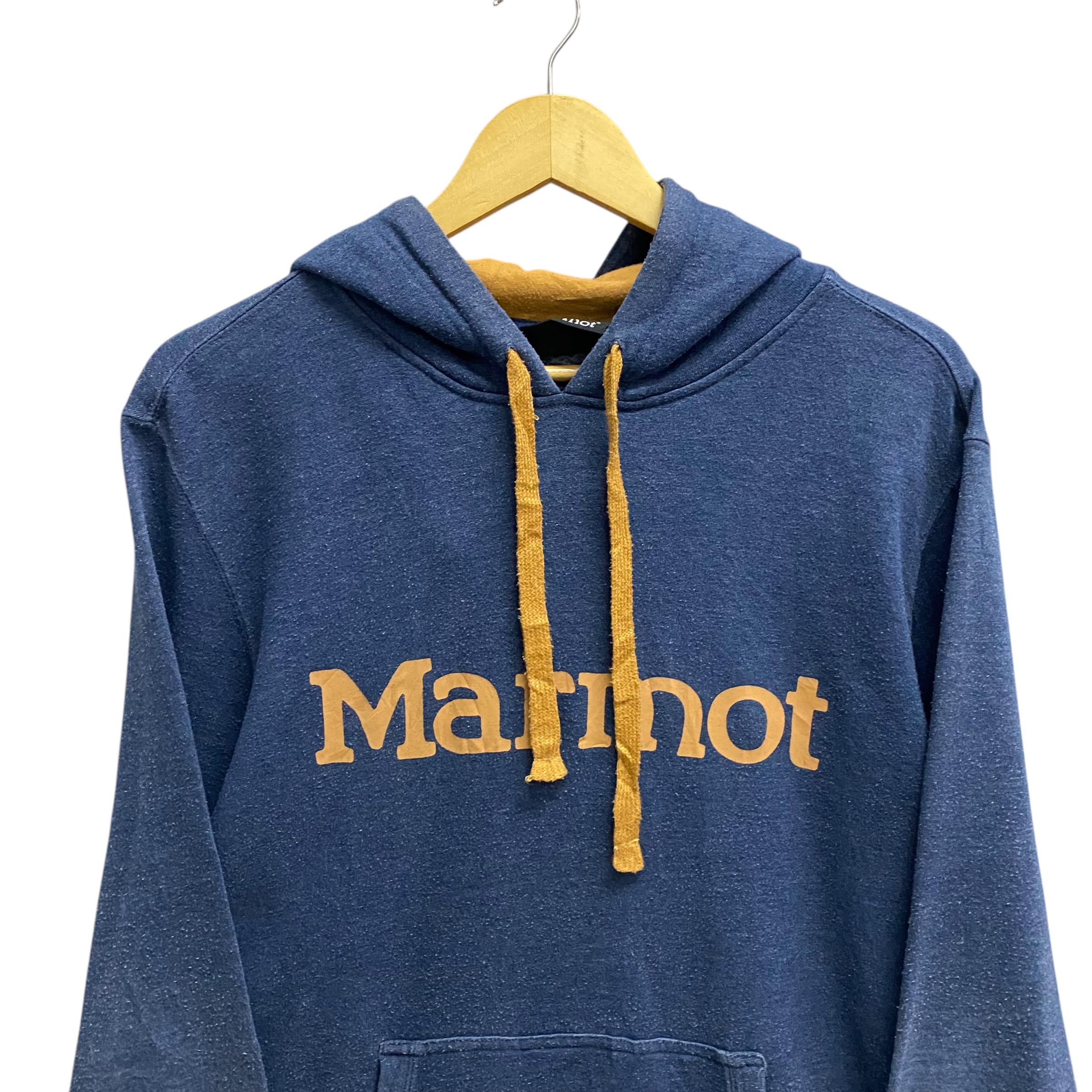 Vintage Marmot Unisex Blue Hoodie Medium Marmot Crewneck Marmot Sweater ...