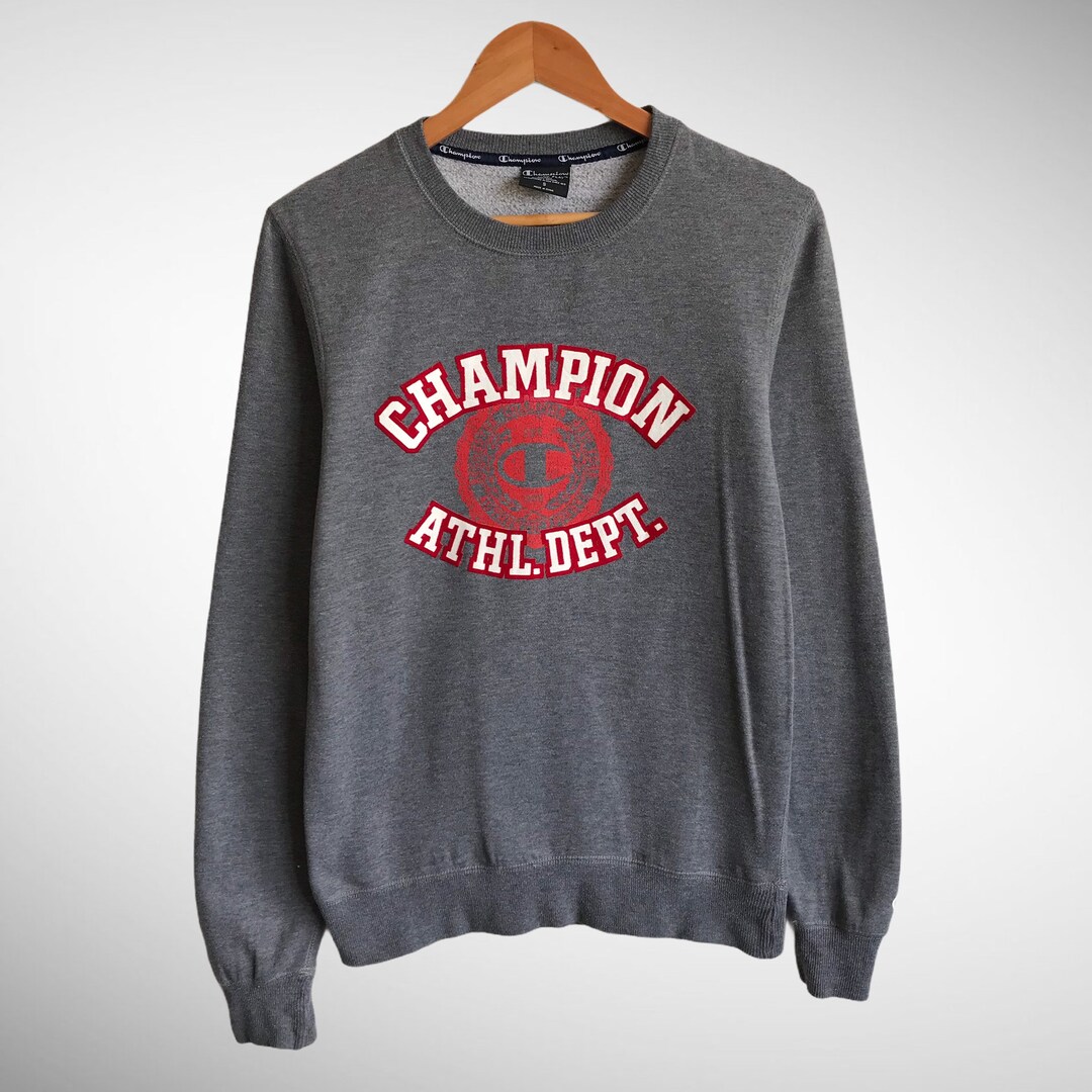 Vintage Champion Athletic Dept Grey Sweatshirt Champion Crewneck ...