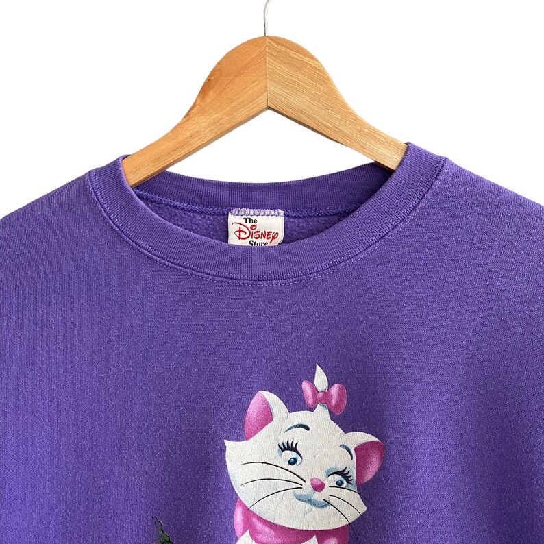 Vintage 00s the Disney Store Marie Purple Sweatshirt Kids Size Large ...