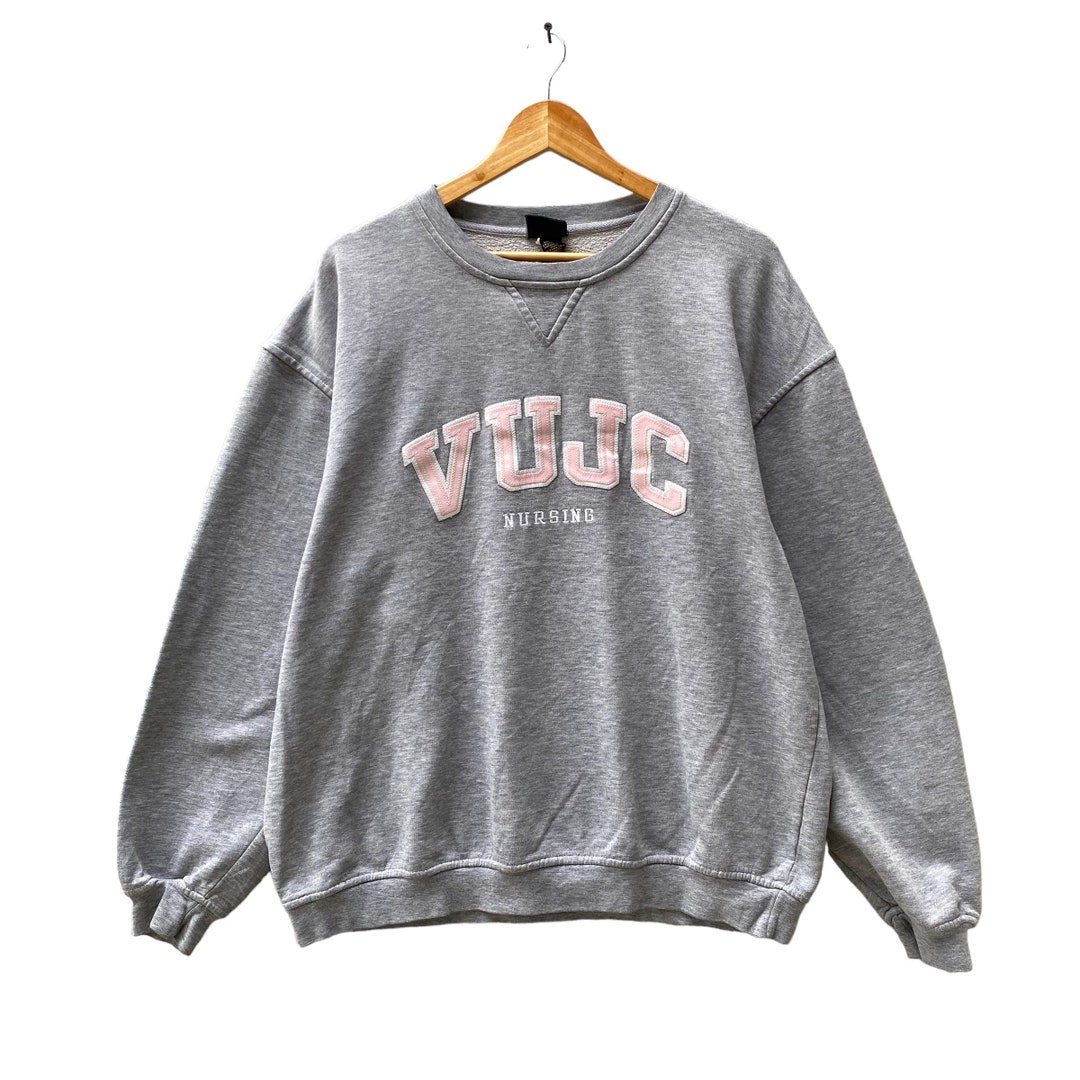 Vintage 00s Vincennes University Jasper Nursing Grey Sweatshirt Size ...