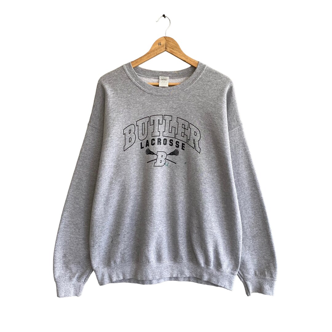 Vintage 00s Butler Lacrosse Grey Sweatshirt Size Xlarge Butler Lacrose ...