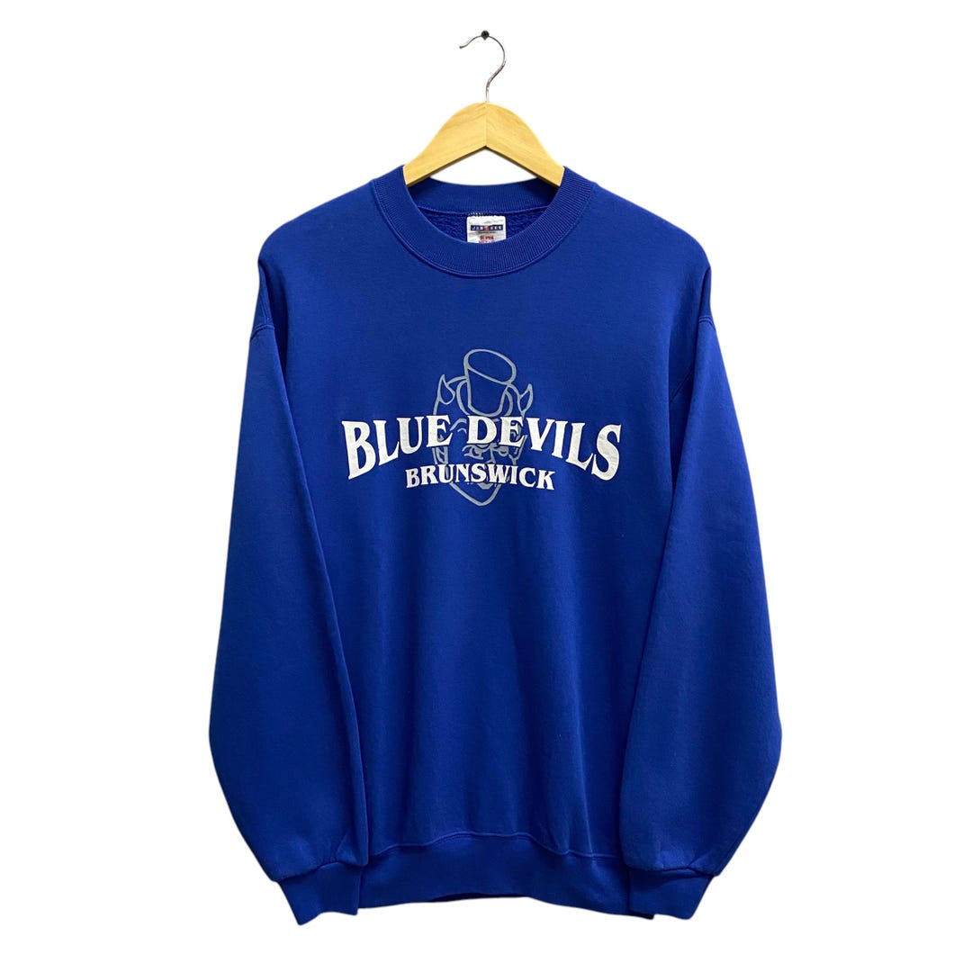 Vintage 00's Brunswick Blue Devils Black Hoodie Large Brunswick ...