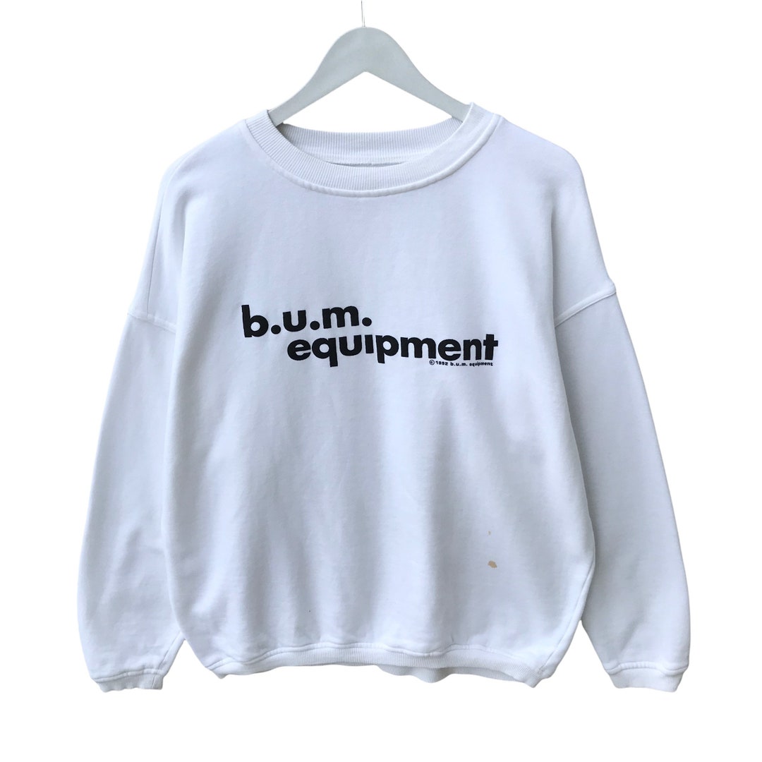 Vintage 90s Bum Equipment White Sweatshirt Size Medium Bum Equipment ...
