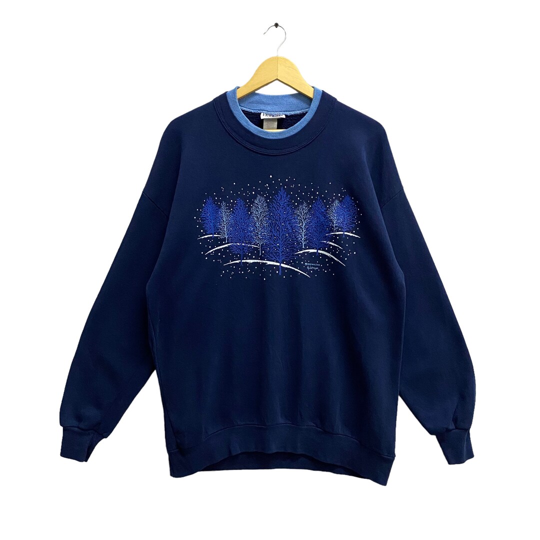 Vintage Morning Sun Pine Tree Sweatshirt Size 2XL Morning Sun Crewneck ...