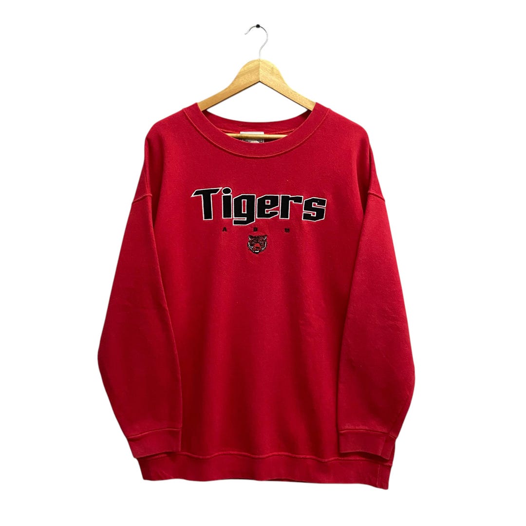 Vintage ADM Tigers Football Red Baggy Sweatshirt XLARGE ADM Tigers ...