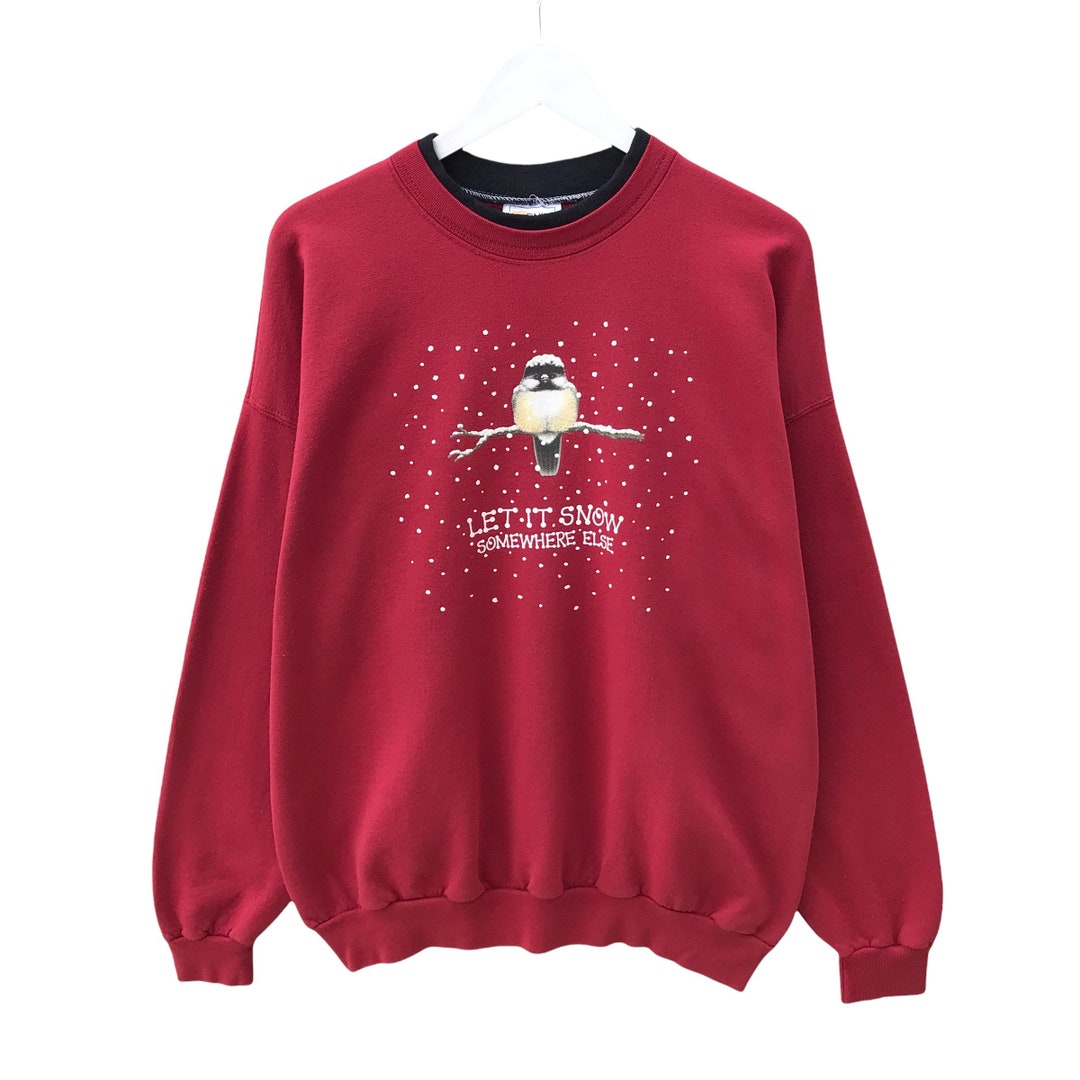 Vintage Morning Sun Red Sweatshirt Xlarge Morning Sun Crewneck Graphics ...