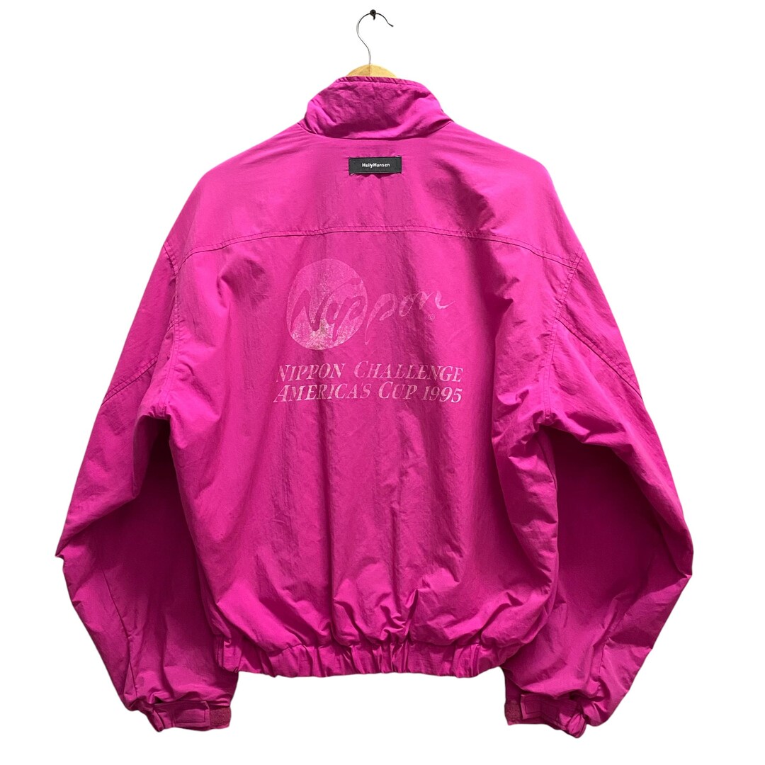 Vintage Nippon Challenge America's Cup Pink Windbreaker Jacket Large ...