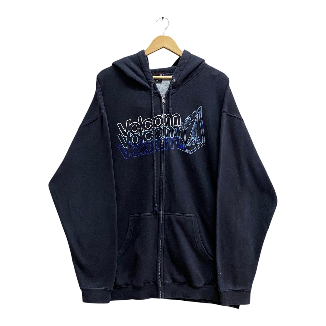 Vintage Y2K Volcom Surfboarding Black Hoodie XLARGE Volcom Surfer ...