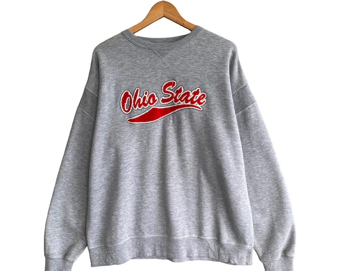 Vintage Ohio State University Grey Unisex Sweatshirt Large Ohio State ...