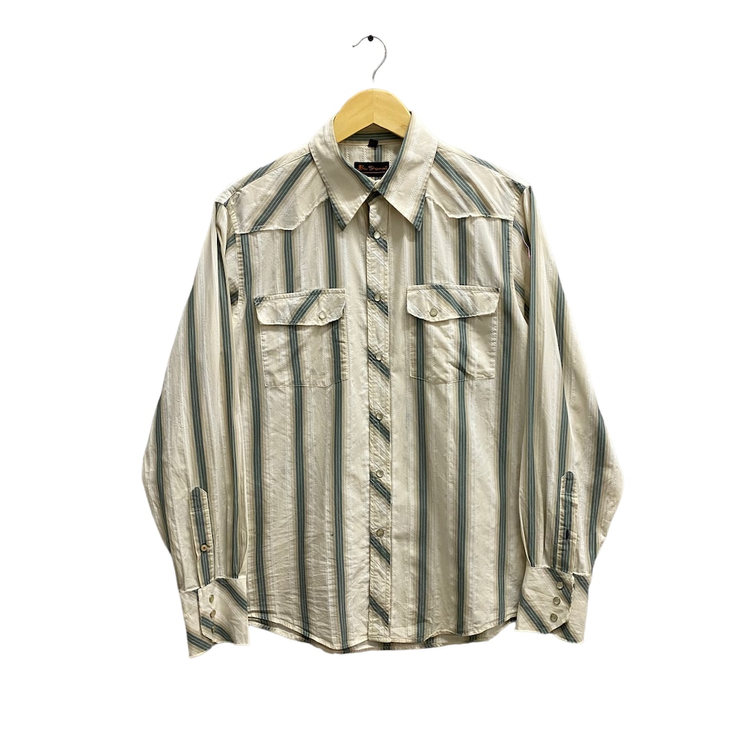 Vintage 00s Ben Sherman Multi Colour Western Shirt Size Large Checkered ...