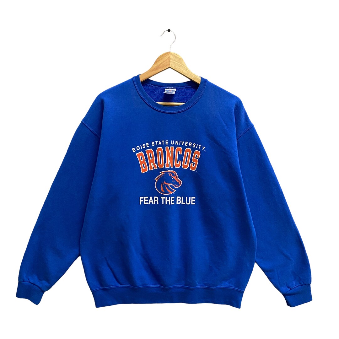 Vintage Y2K Denver Broncos Blue Sweatshirt LARGE Broncos Crewneck ...