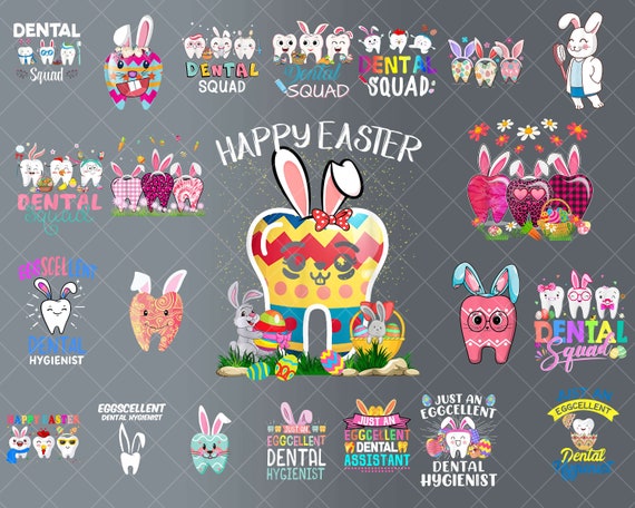 Easter Bunny Dental Png Tooth Easter PNG Bunny Dental | Etsy