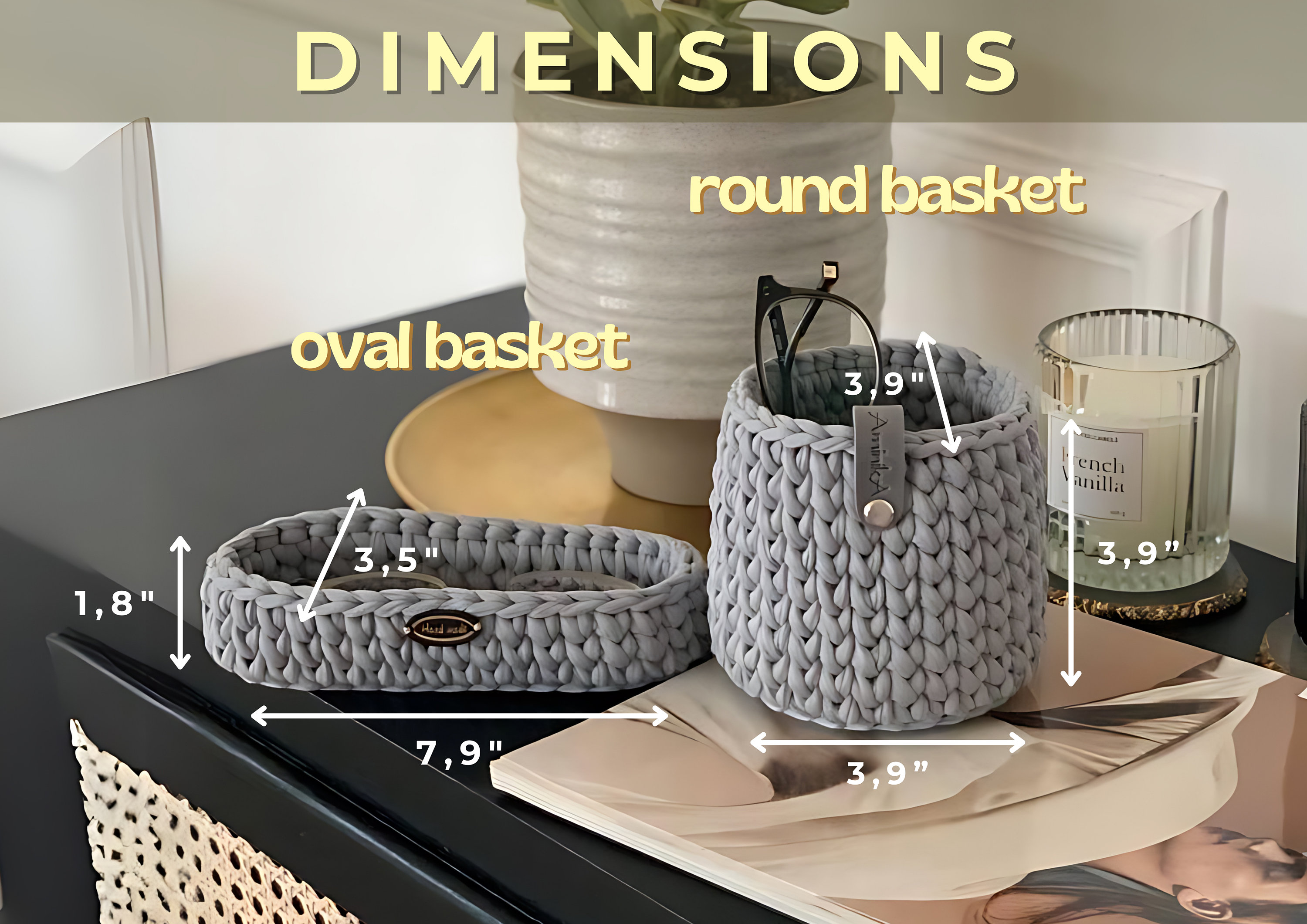 Boho Remote Control Caddy, Nightstand Organizer, Glasses Holder, Small ...
