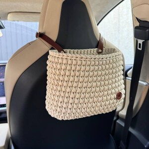 Woven Car Basket, Interior Car Decor, Car Lover Gift, Car Organization ...