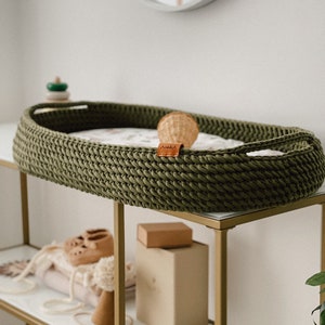 Changing Table Basket, Baby Changing Pad, Baby Shower Gift, Natural ...