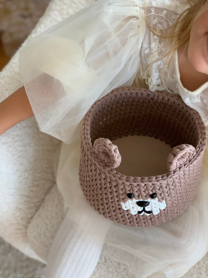 Bear Basket Storage Basket Animal Basket Mini Space-saving - Etsy