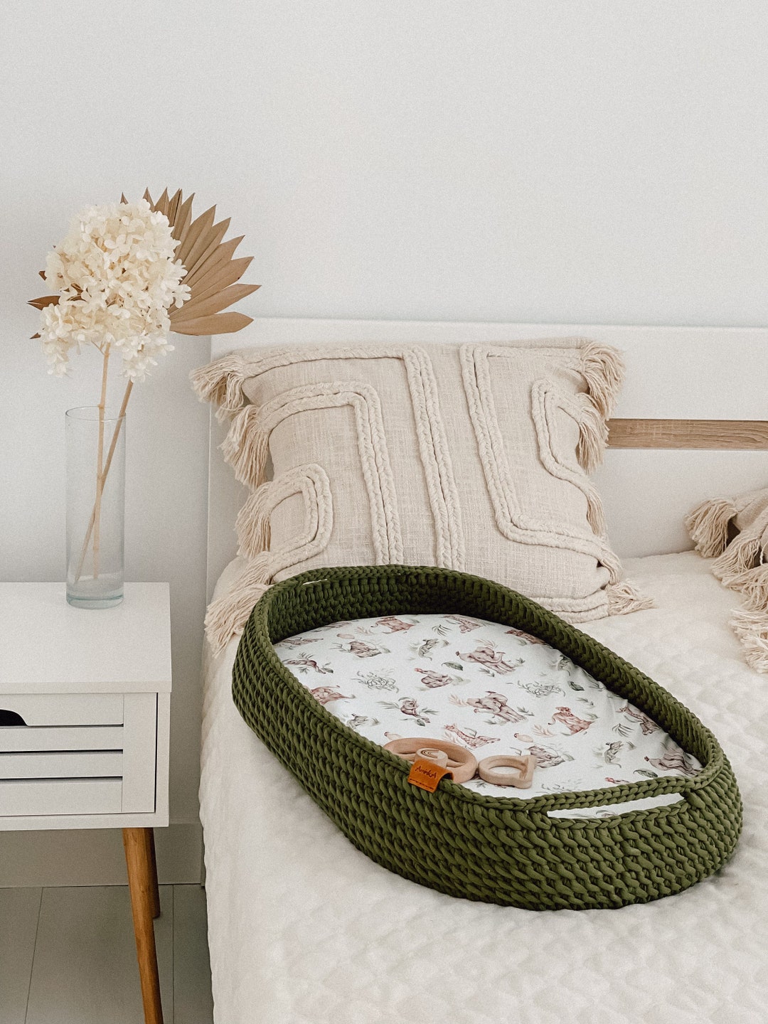 Moses Changing Basket Pad With Mattress and Bedding, New Parents Gift ...