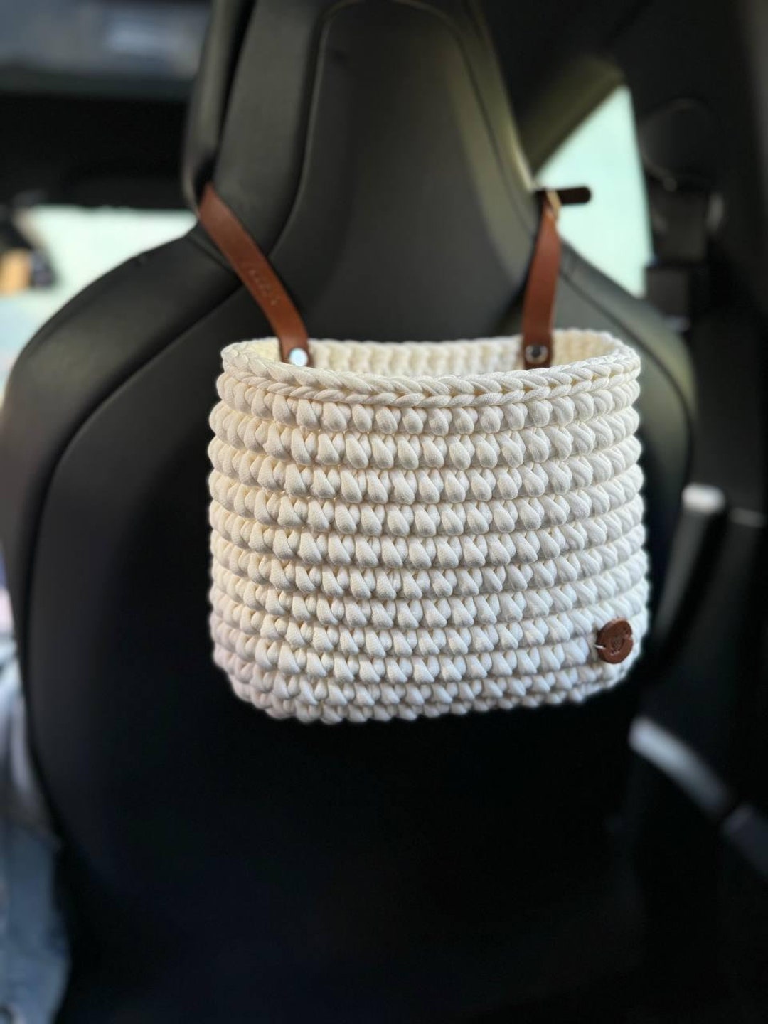 Woven Car Basket, Interior Car Decor, Car Lover Gift, Car Organization ...