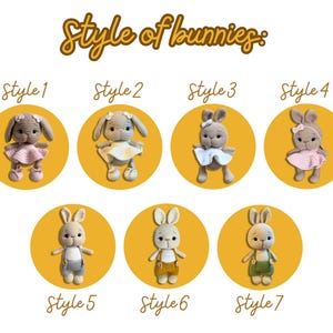 Crochet Bunny Toy, Stuffed Rabbit, Cute Knitted Animal, Gift for ...