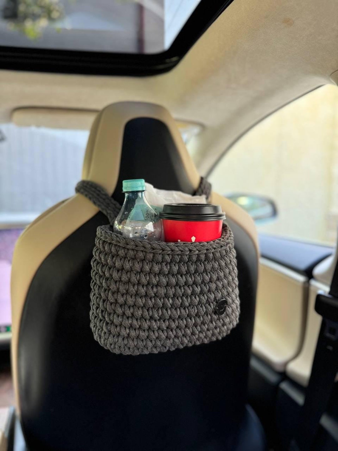 Car Chochet Basket, Car Accessories for Women, Car Decor, Car ...