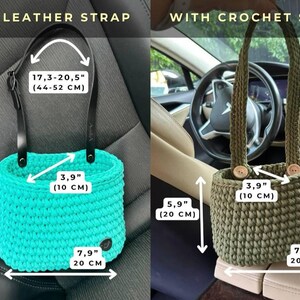Woven Car Basket, Interior Car Decor, Car Lover Gift, Car Organization ...