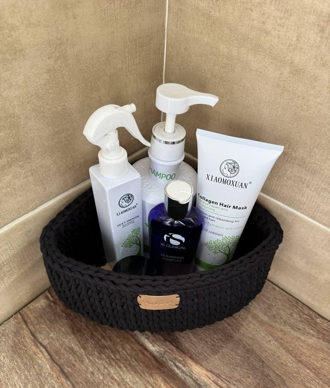 Bathroom Triangle Basket, Corner Shelf Basket, Crochet Kitchen ...