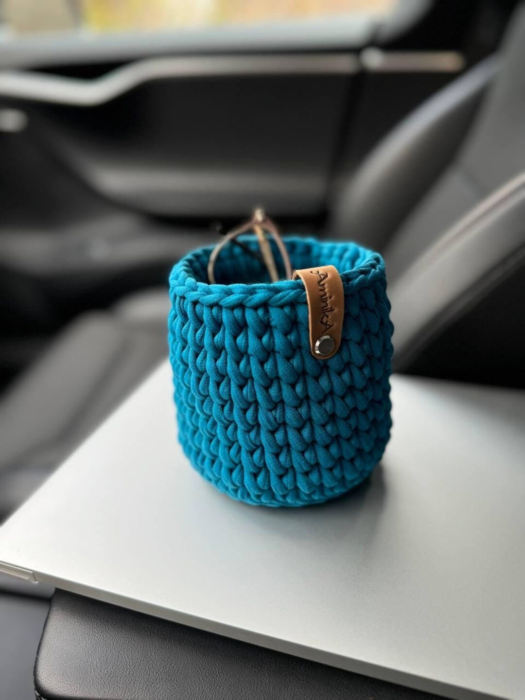 Eyeglasses Holder Stand, Crochet Car Glasses Basket, Bedside Storage ...