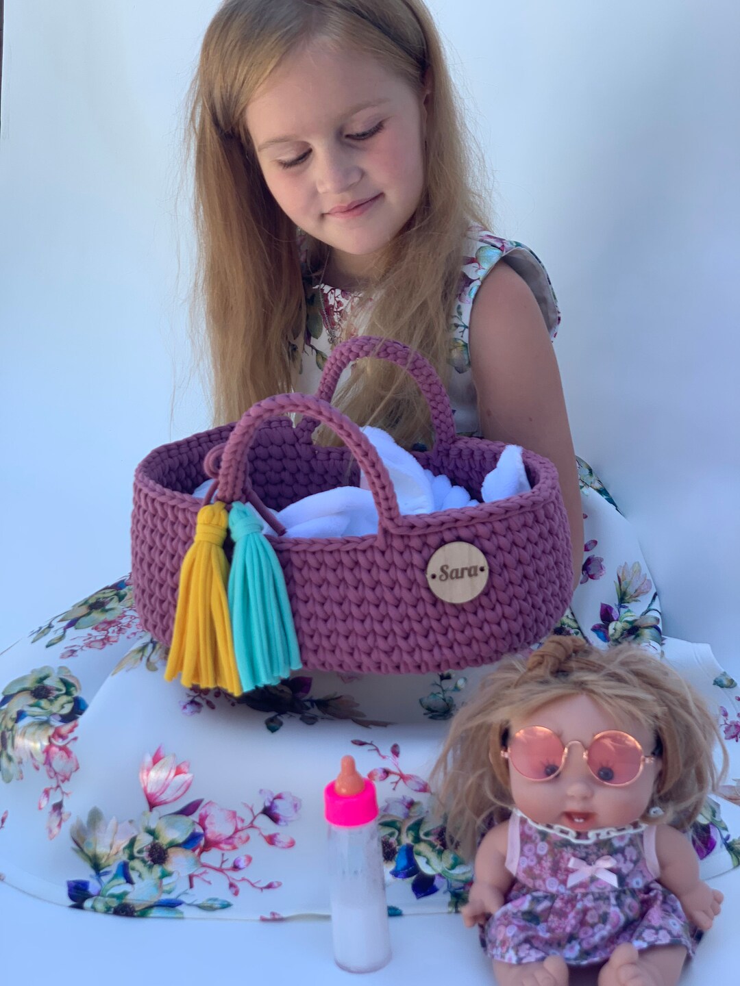 Сarry Cat Baby Doll Carrying Moses Mini Cradle for Toys - Etsy