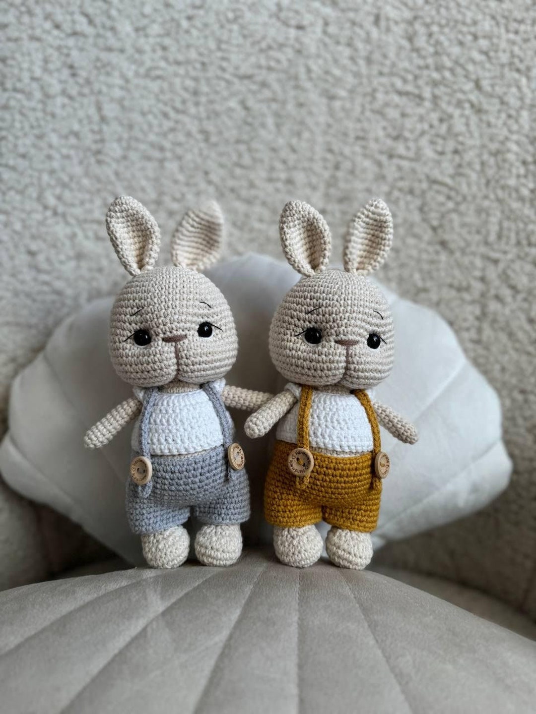 Crochet Bunny Toy, Stuffed Rabbit, Cute Knitted Animal, Gift for ...