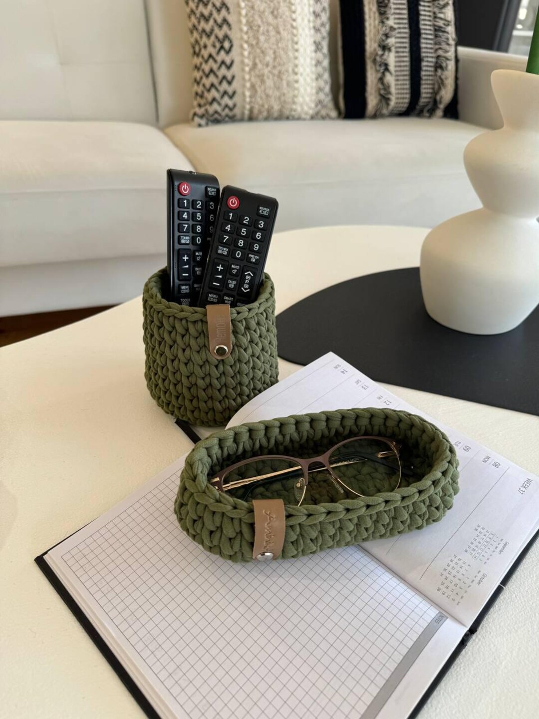 Crochet Remote Control Holder, Storage and Organization, Remote Control ...