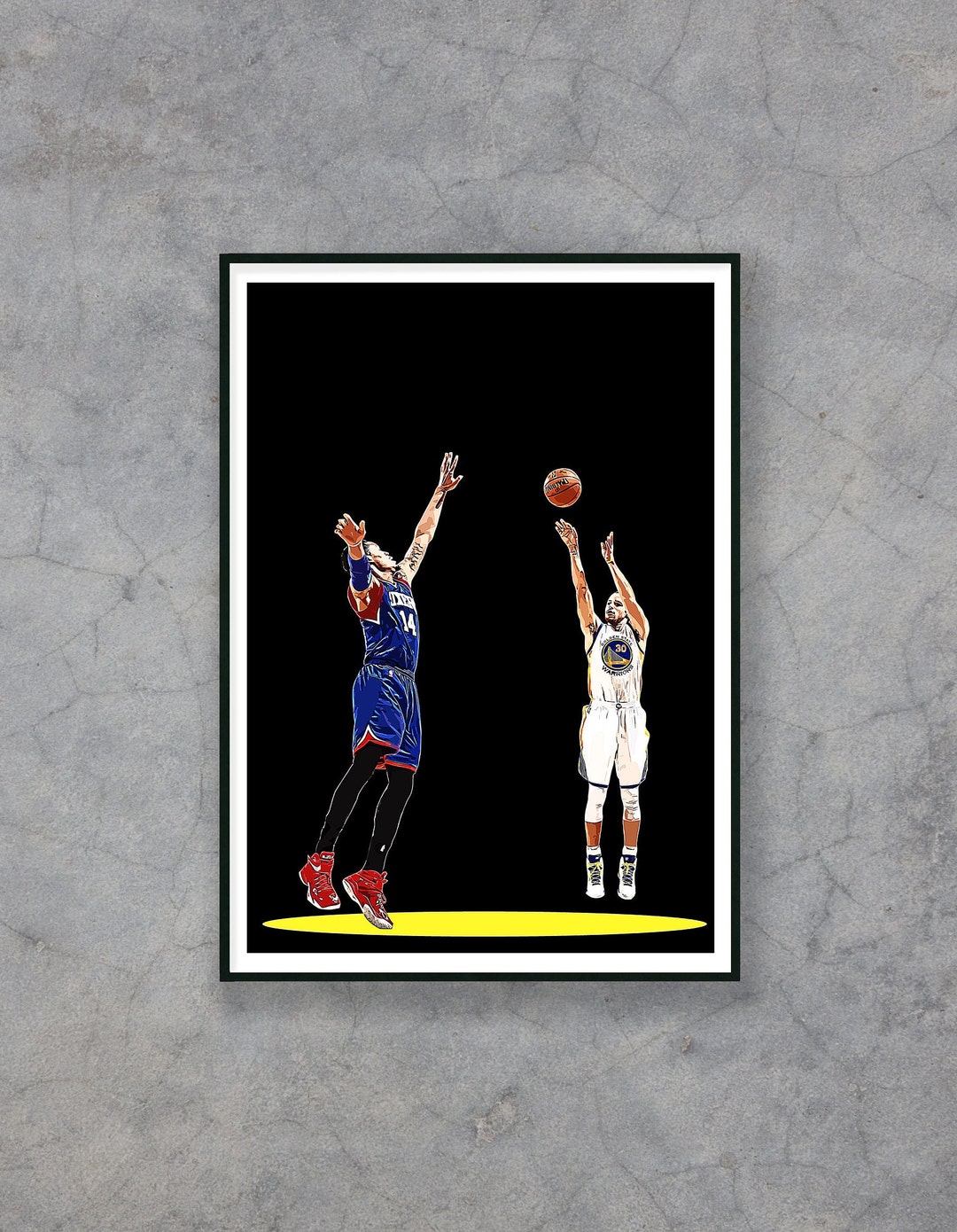 Steph Curry Poster Illustration, Dunk, Basketball, Sports, Idol ...