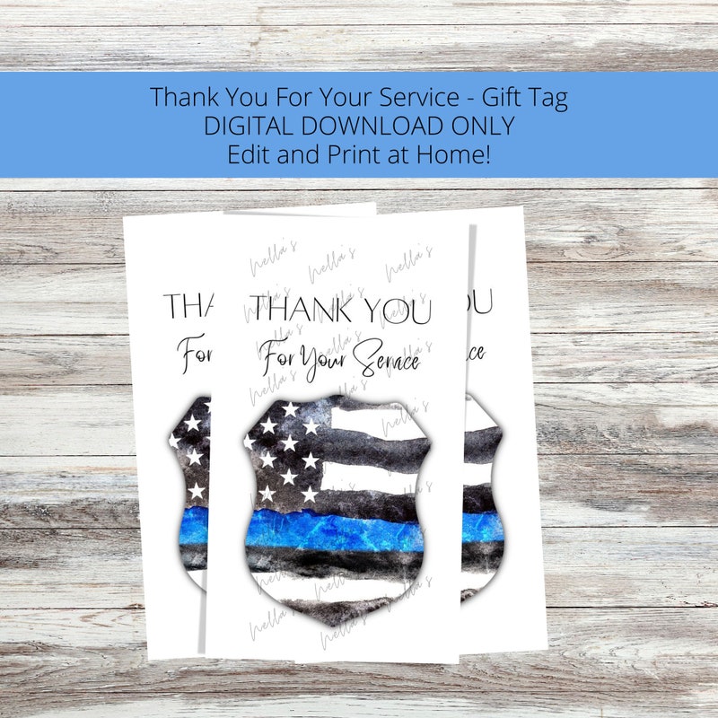 Police Thank You Cards - Etsy