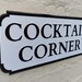 Cocktail Corner Metal Vintage Victorian Style Street Sign - Etsy