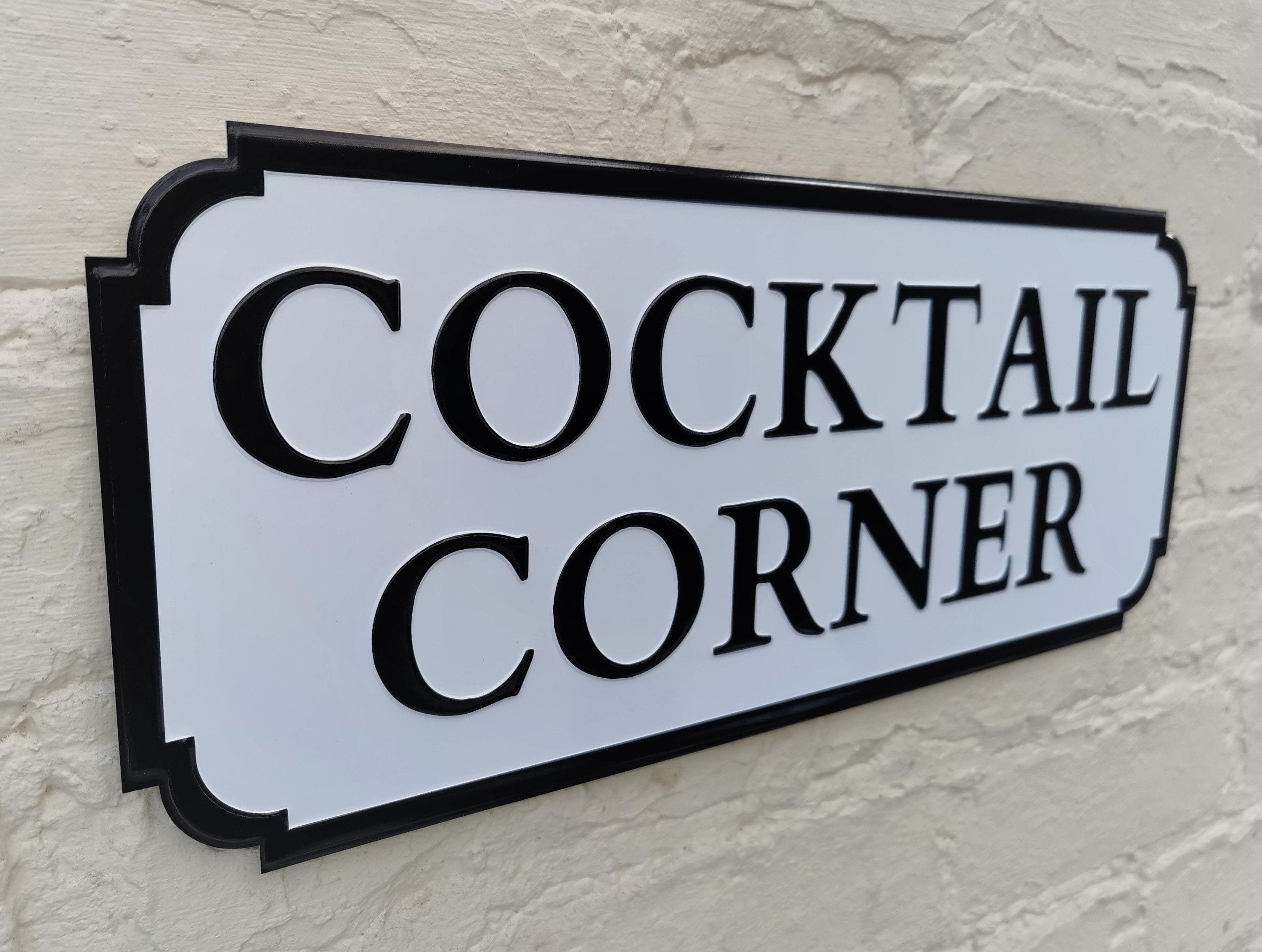 Cocktail Corner Metal Vintage Victorian Style Street Sign 44x18cm ...
