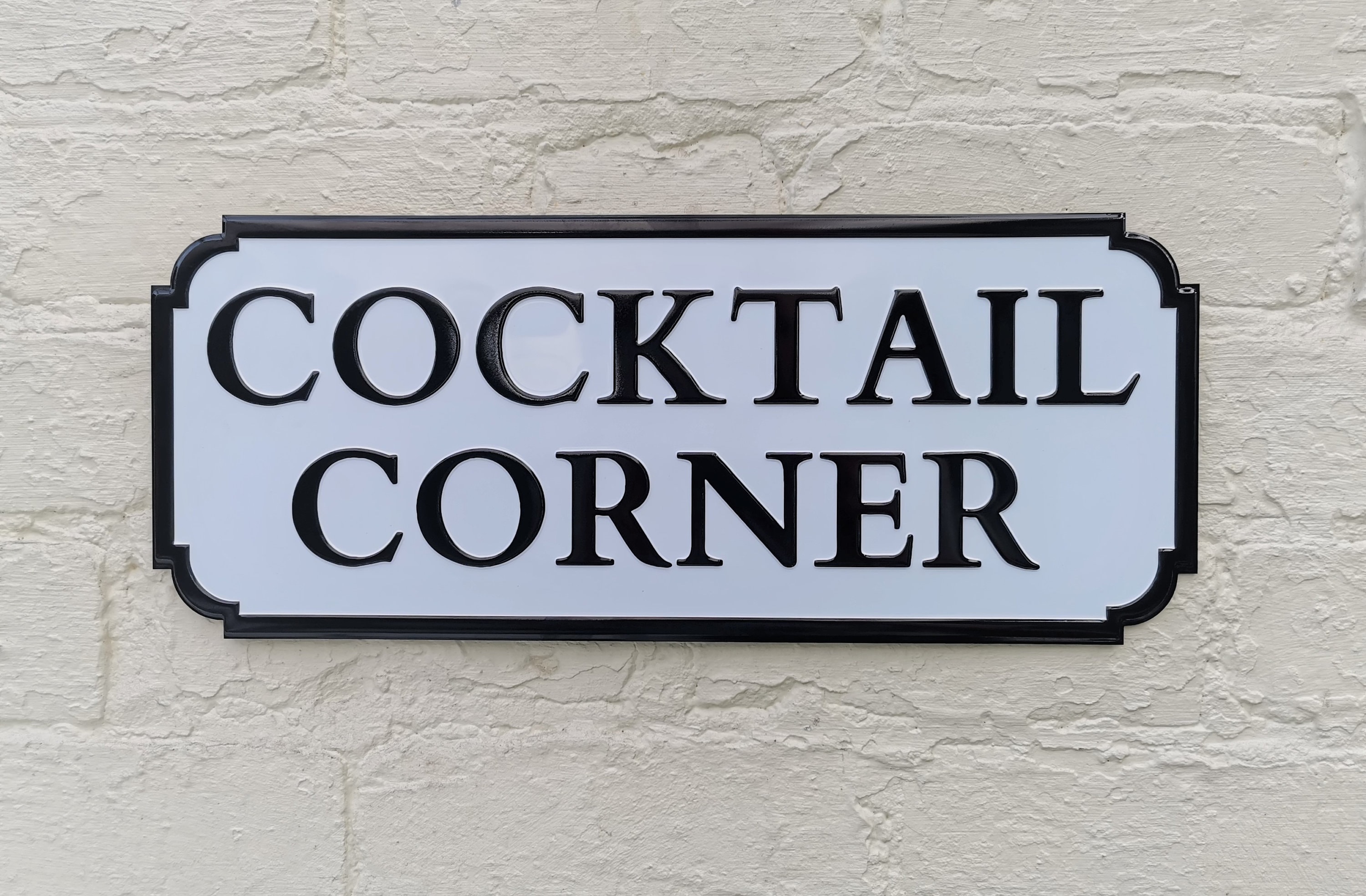 Cocktail Corner Metal Vintage Victorian Style Street Sign 44x18cm ...