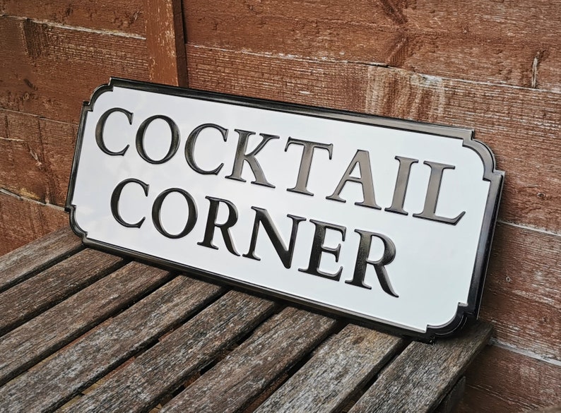 Cocktail Corner Metal Vintage Victorian Style Street Sign - Etsy