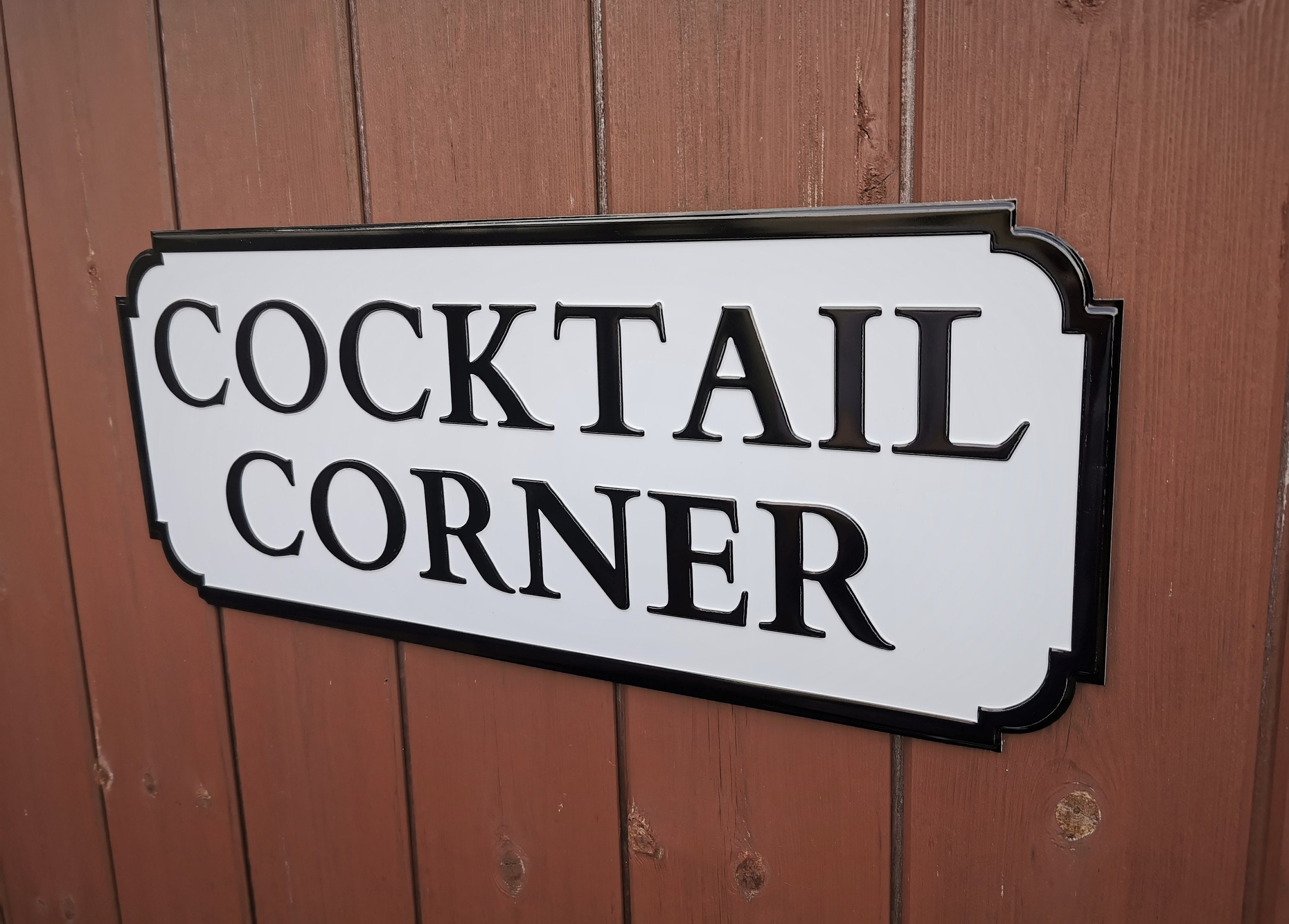 Cocktail Corner Metal Vintage Victorian Style Street Sign - Etsy